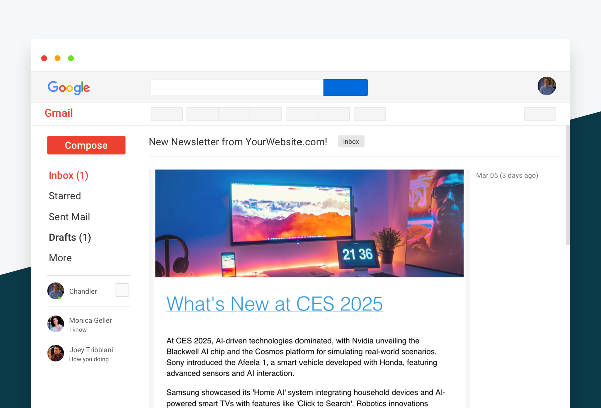 Creating a Simple Email Newsletter with Content Notify - Content Notify
